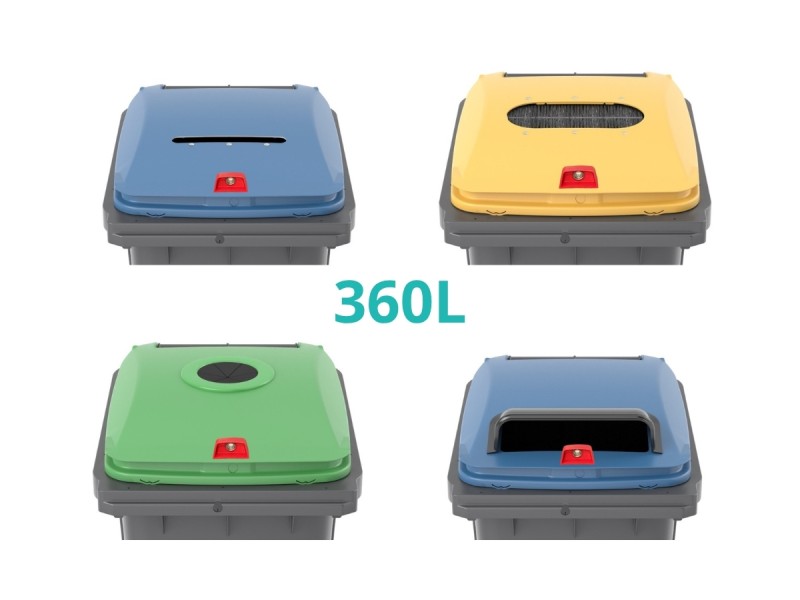 Conteneur tri sélectif 360L SULO | Grand format 2 roues
