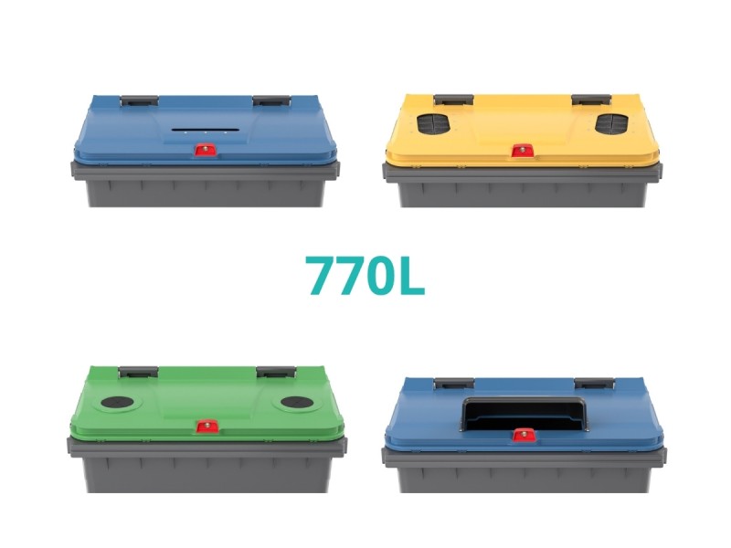 Conteneur tri sélectif 770L SULO | Très grande capacité